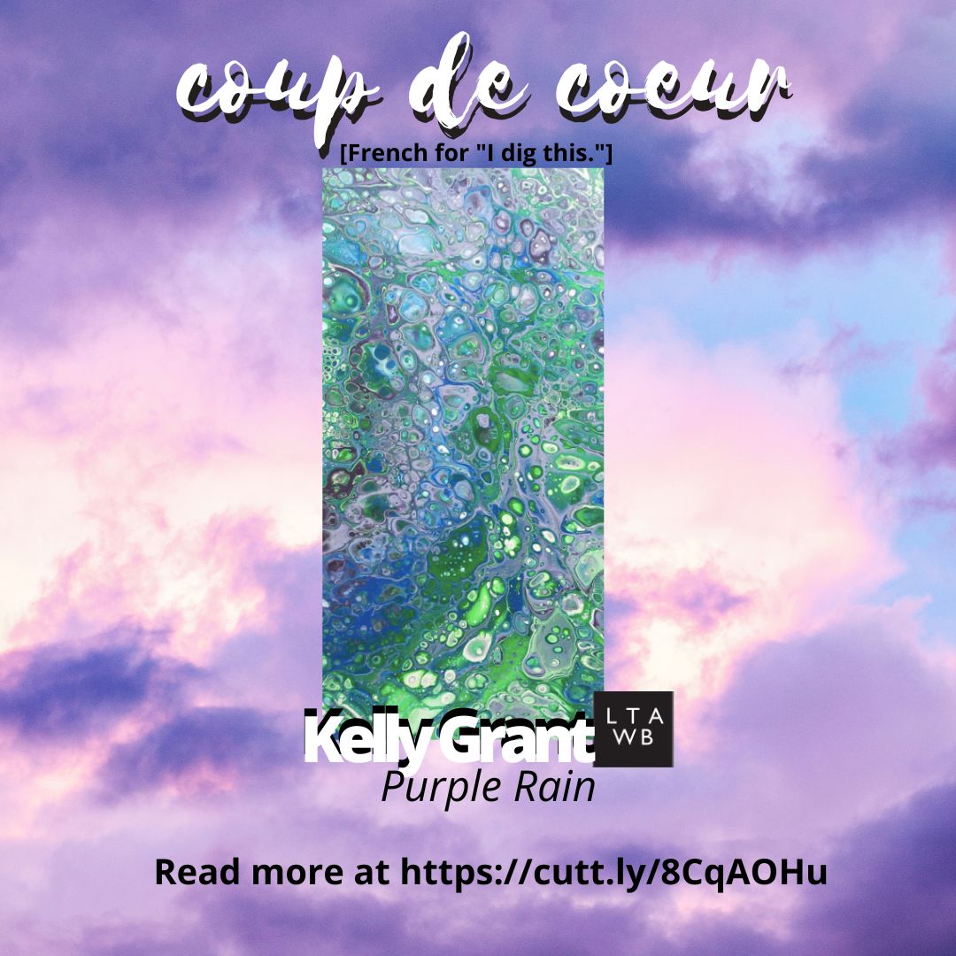 Kelly Grant, Purple Rain painting - Let's Talk Art With Brooke