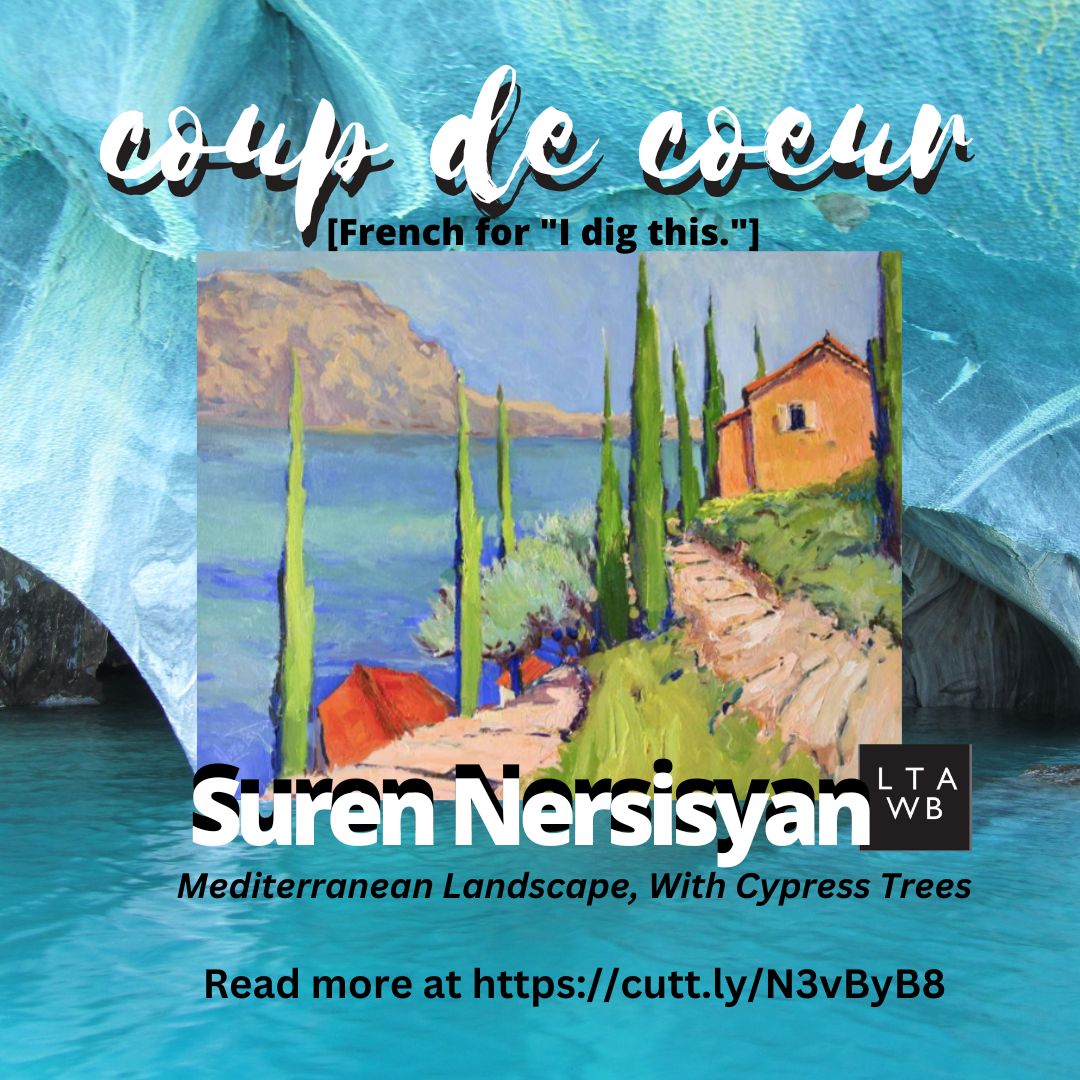 Suren Nersisyan, Mediterranean Landscape, With Cypress Trees painting ...